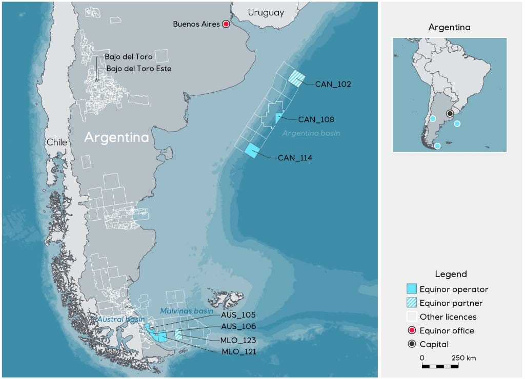 Equinor strenghtens position in Argentina with seven offshore blocks ...